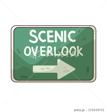 illustration of Scenic Overlook signのイラスト素材 [131619731] - PIXTA