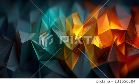Colorful low poly abstract with geometric...のイラスト素材 [131650304] - PIXTA