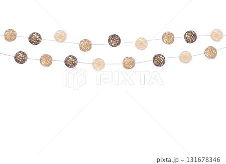 Lights thread ball garland decoration element...のイラスト素材 [131678346] - PIXTA