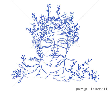 Greek Mythology Dionysus Line Art God Of Wine...のイラスト素材 [131695511] - PIXTA