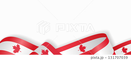 Canadian flag stylized wavy ribbon abstract...のイラスト素材 [131707039] - PIXTA