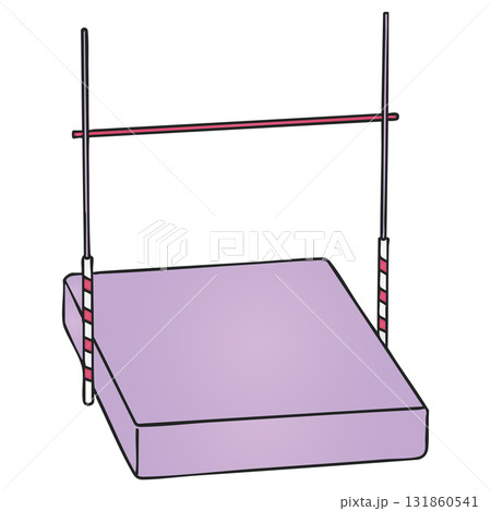 High Jump Mat and Bar Violet Illustration...のイラスト素材 [131860541] - PIXTA