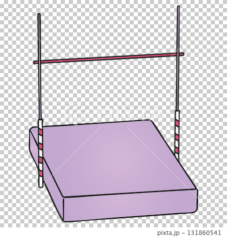 High Jump Mat and Bar Violet Illustration...のイラスト素材 [131860541] - PIXTA