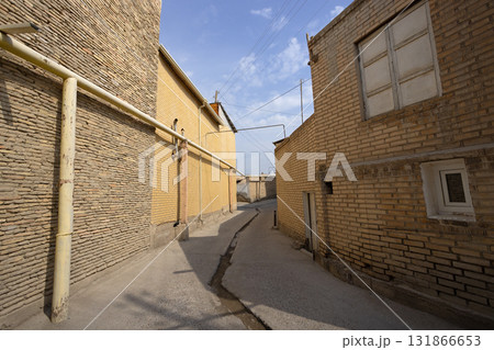 the traditional Uzbek brick house, a ...の写真素材 [131866653] - PIXTA