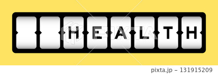 Black color in word health on slot banner with...のイラスト素材 [131915209 ...