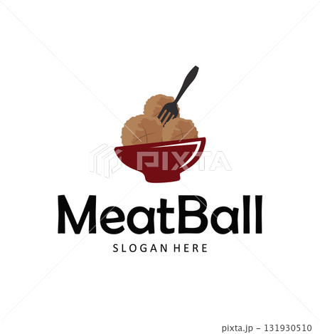 Fast food meatball logo with a concept for a...のイラスト素材 [131930510] - PIXTA
