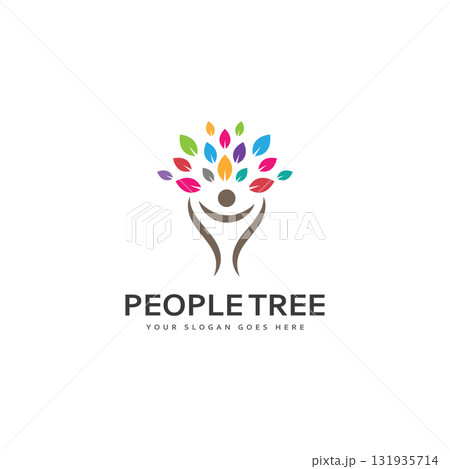 People Tree Vector Logo Templateのイラスト素材 [131935714] - PIXTA