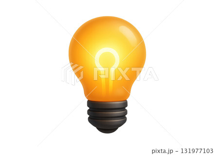 Light bulb with glowing core rounded design...のイラスト素材 [131977103] - PIXTA