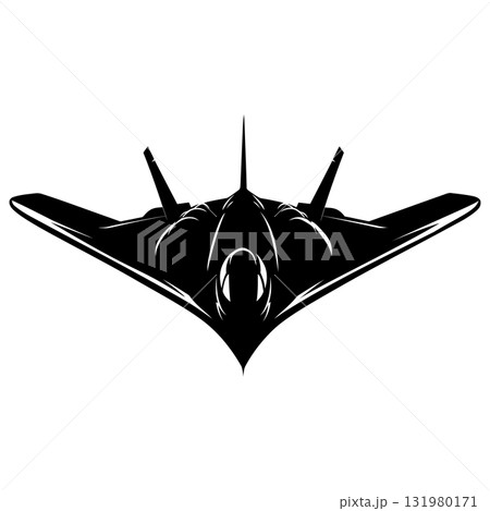 Vector Art Detailed Stealth Bomber Outline...のイラスト素材 [131980171] - PIXTA