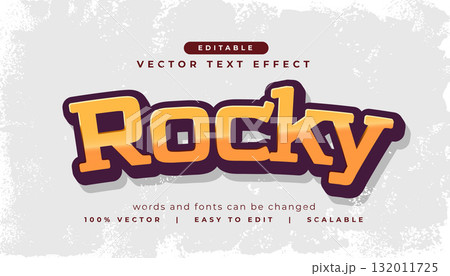 3d rocky text effect styleのイラスト素材 [132011725] - PIXTA