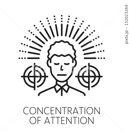 Concentration of attention cognitive ability...のイラスト素材 [132023269] - PIXTA