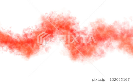 Vibrant red smoke wave isolated on transparent...のイラスト素材 [132035167 ...