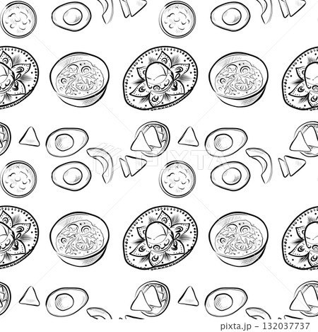 Day of the Dead. Line art illustration of a...のイラスト素材 [132037737] - PIXTA