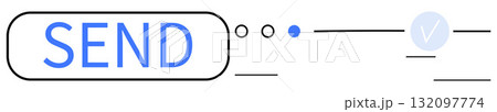 Email send button accompanied by three loading...のイラスト素材 [132097774 ...