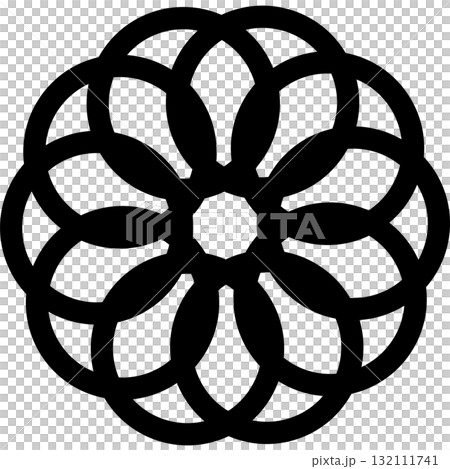 Circle overlay segments bold line for...のイラスト素材 [132111741] - PIXTA