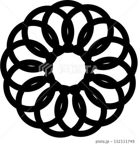 Circle overlay segments bold line for...のイラスト素材 [132111749] - PIXTA