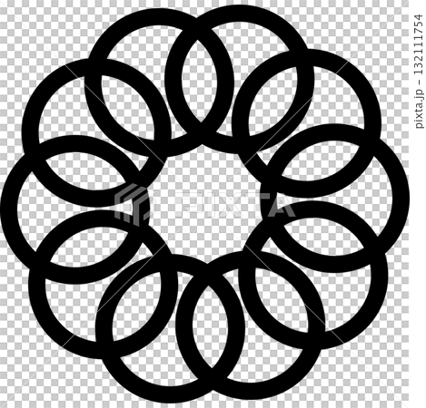 Circle overlay segments bold line for...のイラスト素材 [132111754] - PIXTA