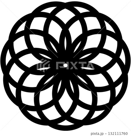 Circle overlay segments bold line for...のイラスト素材 [132111760] - PIXTA