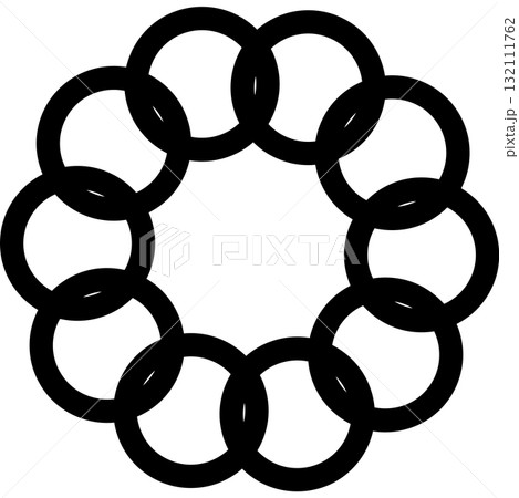 Circle overlay segments bold line for...のイラスト素材 [132111762] - PIXTA