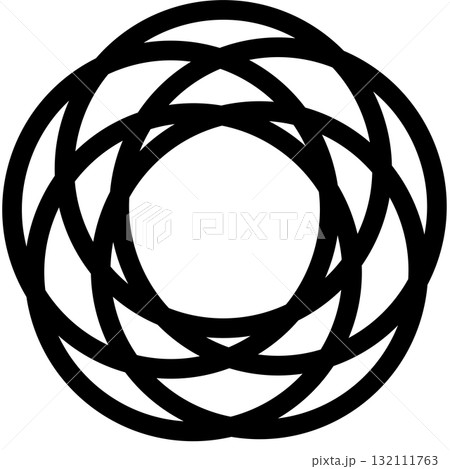Circle overlay segments bold line for...のイラスト素材 [132111763] - PIXTA