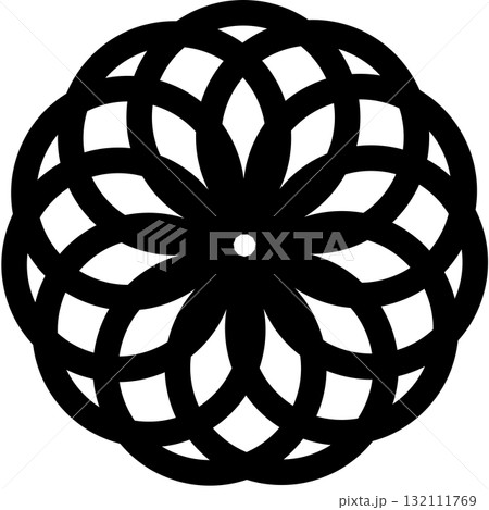 Circle overlay segments bold line for...のイラスト素材 [132111769] - PIXTA