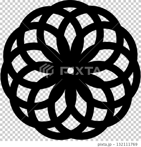 Circle overlay segments bold line for...のイラスト素材 [132111769] - PIXTA