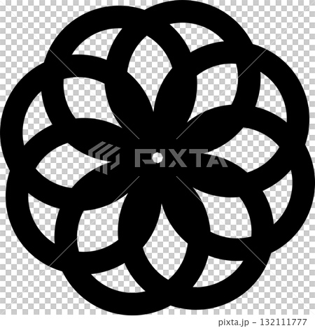 Circle overlay segments bold line for...のイラスト素材 [132111777] - PIXTA