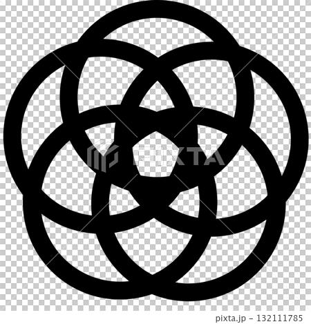 Circle overlay segments bold line for...のイラスト素材 [132111785] - PIXTA