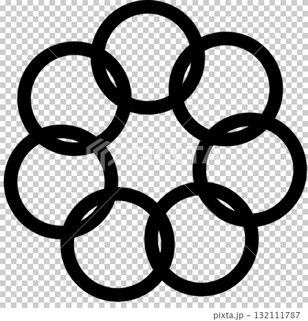 Circle overlay segments bold line for...のイラスト素材 [132111787] - PIXTA