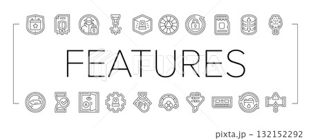 additional features product icons set vectorのイラスト素材 [132152292] - PIXTA