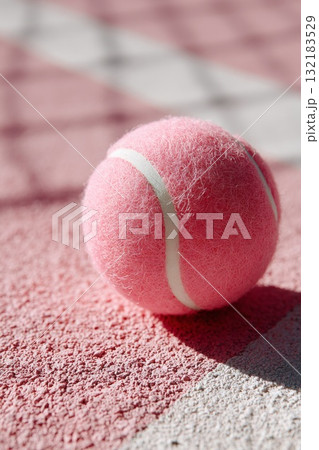 Hyper realistic soft pink ball with white...のイラスト素材 [132183529] - PIXTA