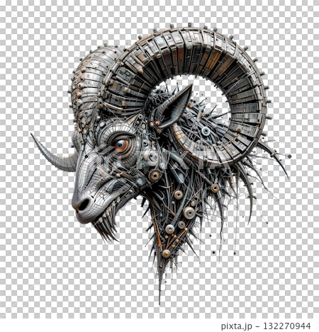 Ferocious steampunk ram head illustration...のイラスト素材 [132270944] - PIXTA