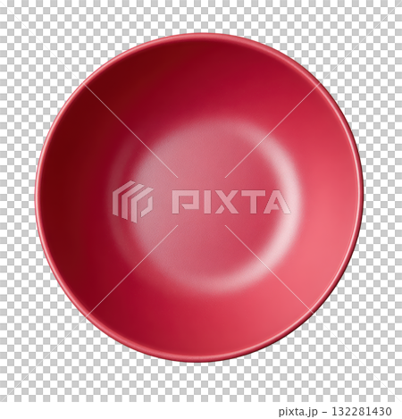 Bright Red Bowl on a White Background Perfect...-插圖素材 [132281430] - PIXTA圖庫