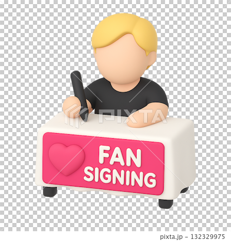 Fan Signing, Idol Autograph Event, Fan Meeting,...-插圖素材 [132329975 ...