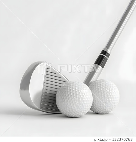 Professional golf club mockup minimal design on...のイラスト素材 [132370765 ...