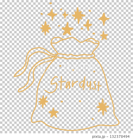Celestial Stardust Bag Line Art Illustration...のイラスト素材 [132378494] - PIXTA