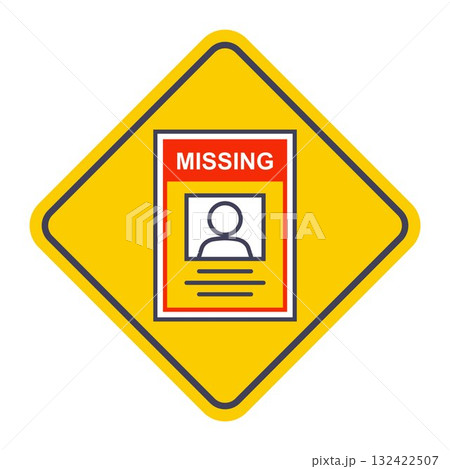 Missing person icon. Isolated sign,のイラスト素材 [132422507] - PIXTA