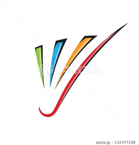 shuttlecock logo icon vector concept ides...のイラスト素材 [132477290] - PIXTA