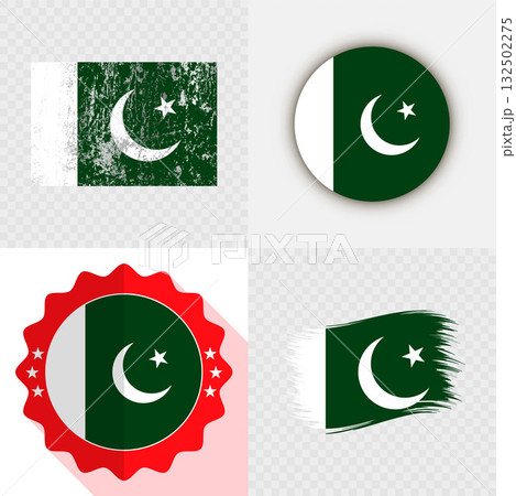 Pakistan National Flag Icon Collection.のイラスト素材 [132502275] - PIXTA