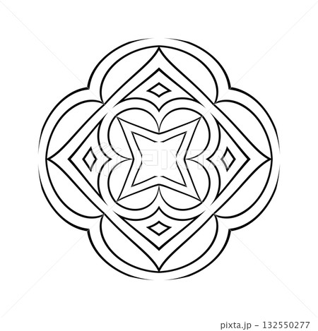 Abstract Design Element. Radial Symmetrical...のイラスト素材 [132550277] - PIXTA