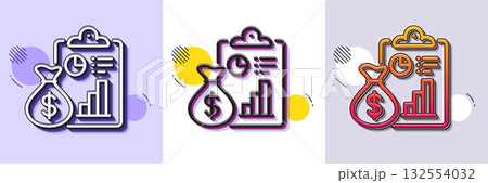 Report line icon. Halftone dotted pattern....のイラスト素材 [132554032] - PIXTA