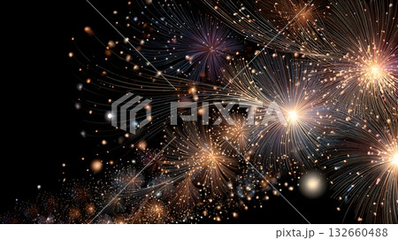 soft glowing fireworks background elegant type...のイラスト素材 [132660488 ...