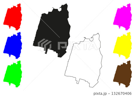 Larache city (Kingdom of Morocco) map vector...のイラスト素材 [132670406] - PIXTA