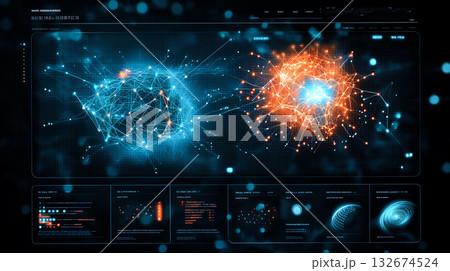 Visual representation of deep learning with...のイラスト素材 [132674524] - PIXTA