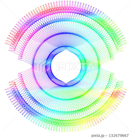 Simple rainbow line frames with double stroke....のイラスト素材 [132679667 ...