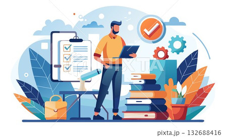 Thorough preparation is essential; structure...のイラスト素材 [132688416] - PIXTA
