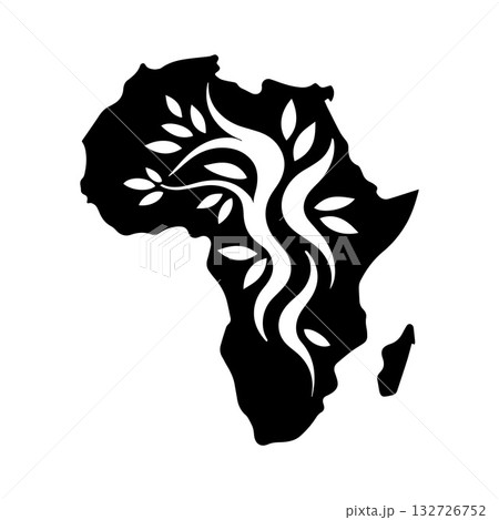 Bold Artistic African Continent Symbol with...のイラスト素材 [132726752] - PIXTA