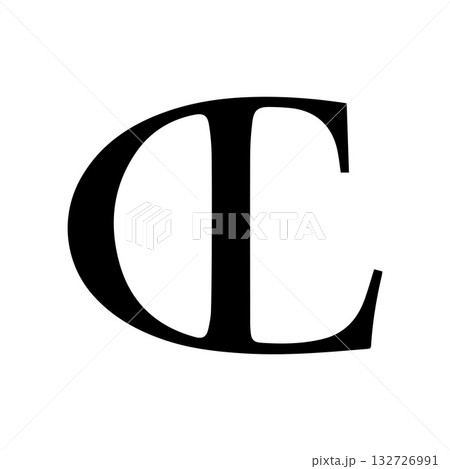 Flowing Black CL Symbol Representing...のイラスト素材 [132726991] - PIXTA