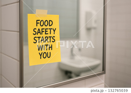 Proactive food safety reminder and message...のイラスト素材 [132765039] - PIXTA