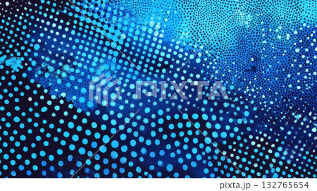 Dot blue wave light screen gradient texture...のイラスト素材 [132765654] - PIXTA